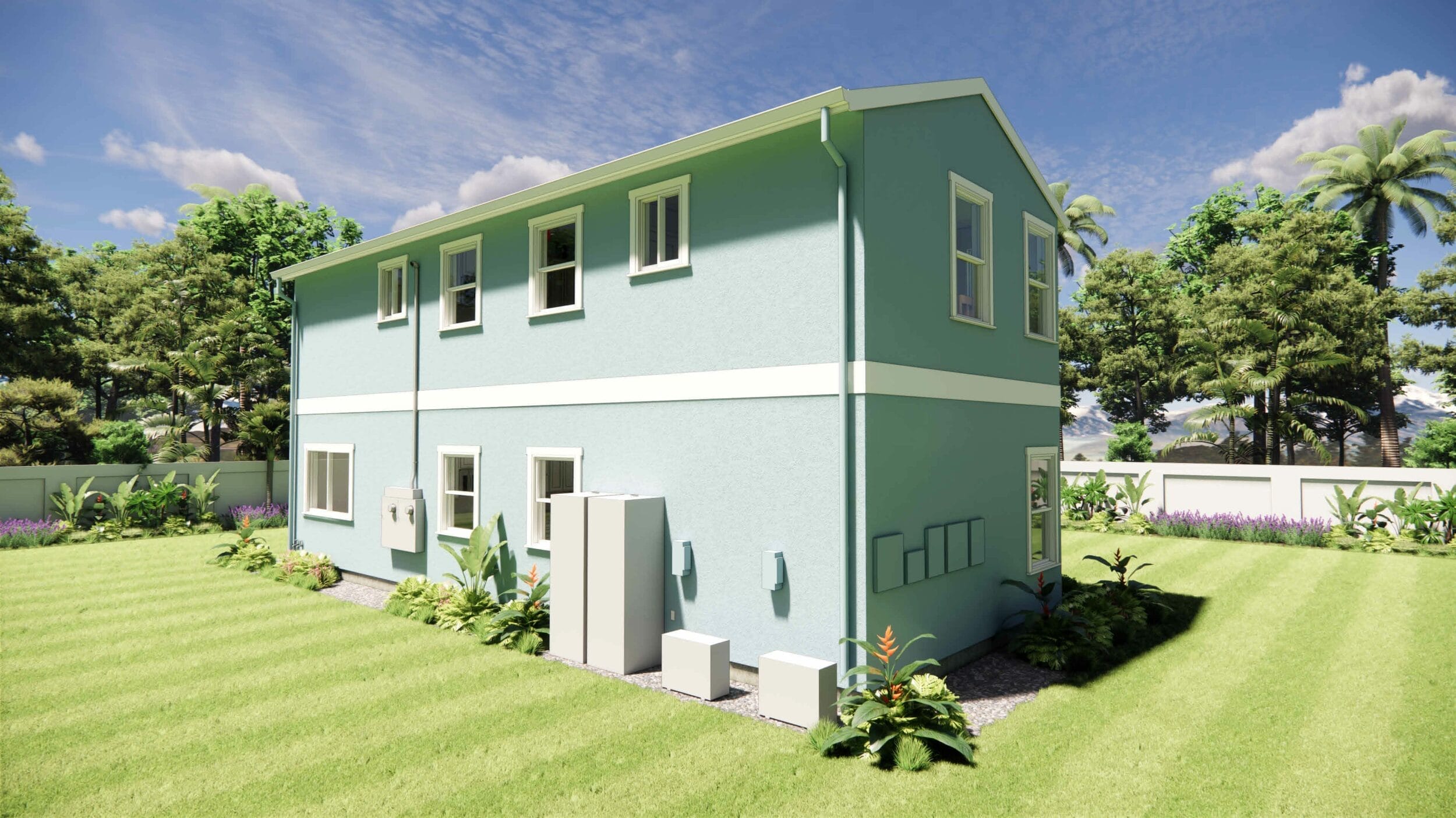 Stacked 2 Bed 2 Bath ADU Design